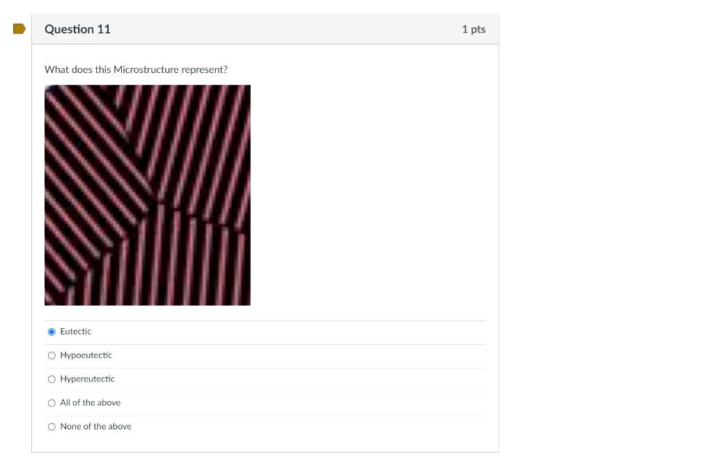 Solved What Does This Microstructure Represent Eutectic