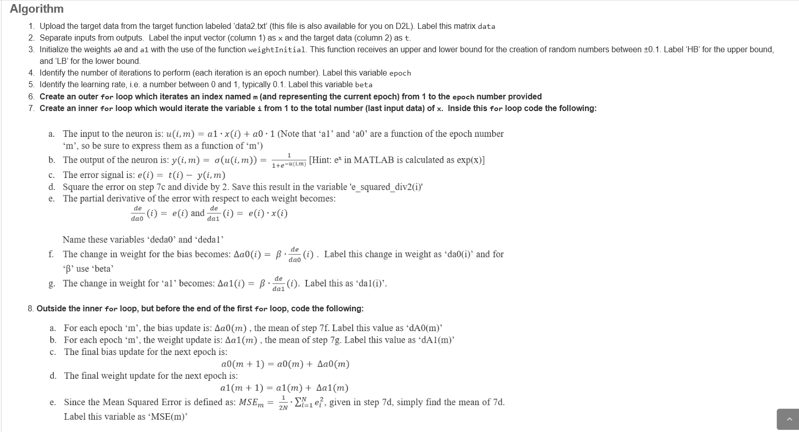 Solved Algorithm 1. Upload the target data from the target | Chegg.com