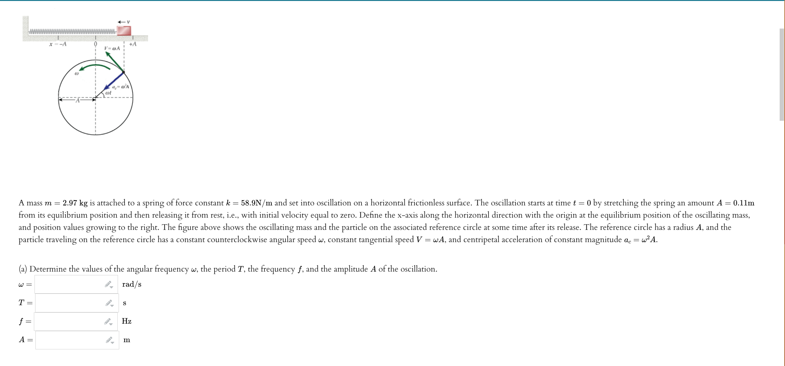Solved particle traveling on the reference circle has a | Chegg.com