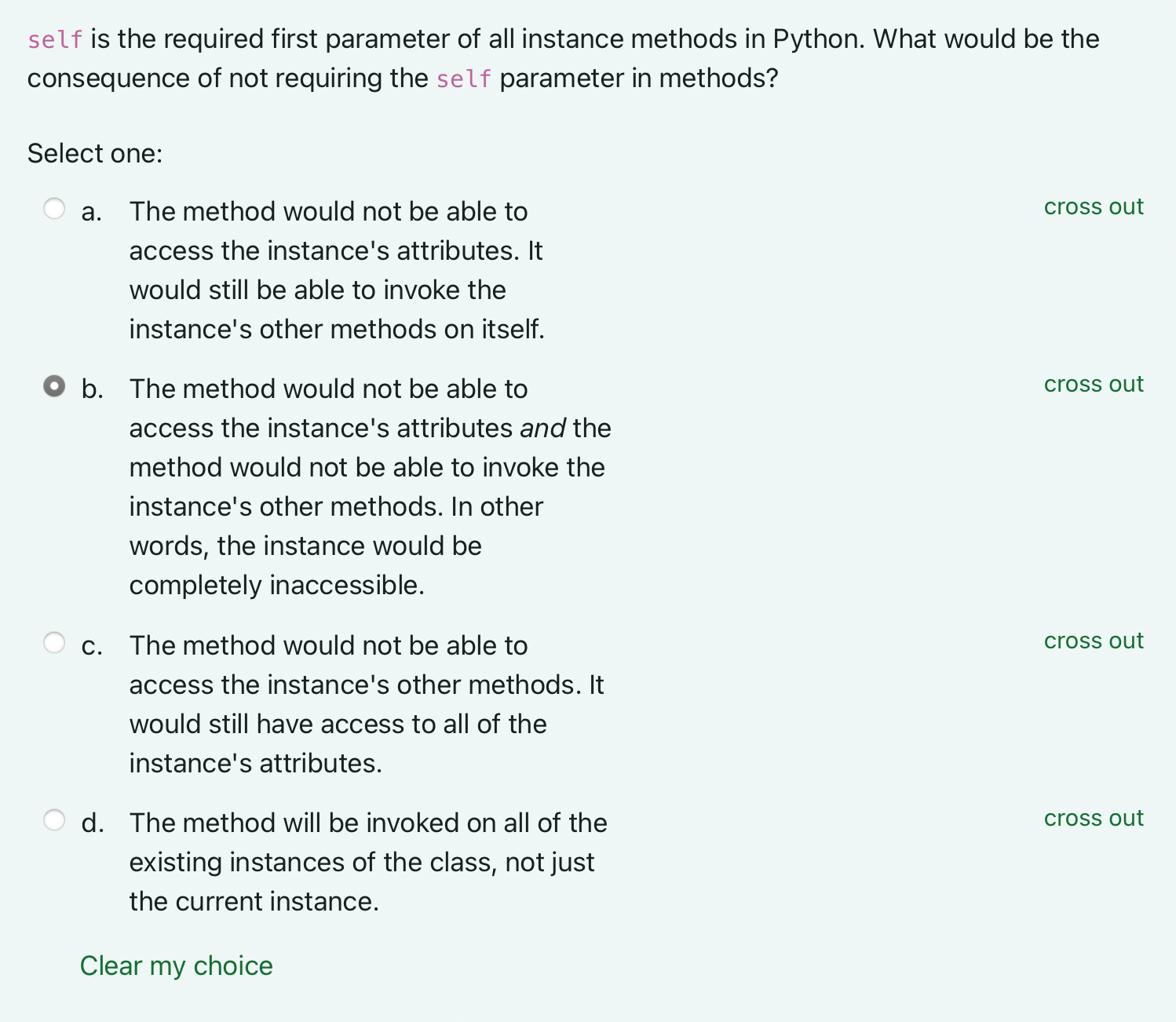 Solved self is the required first parameter of all instance | Chegg.com