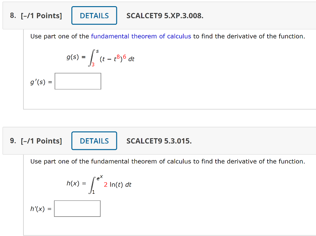Solved 8. [-/1 Points] SCALCET9 5.XP.3.008. Use part one of | Chegg.com