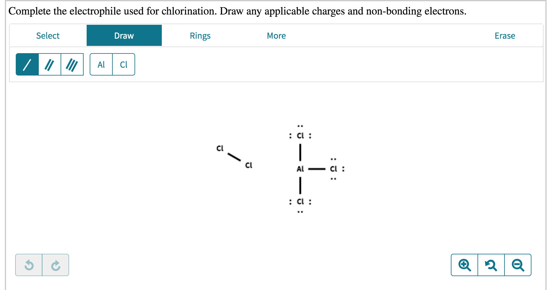 Solved The reagents Cl2 + AlCl, are used to generate the | Chegg.com