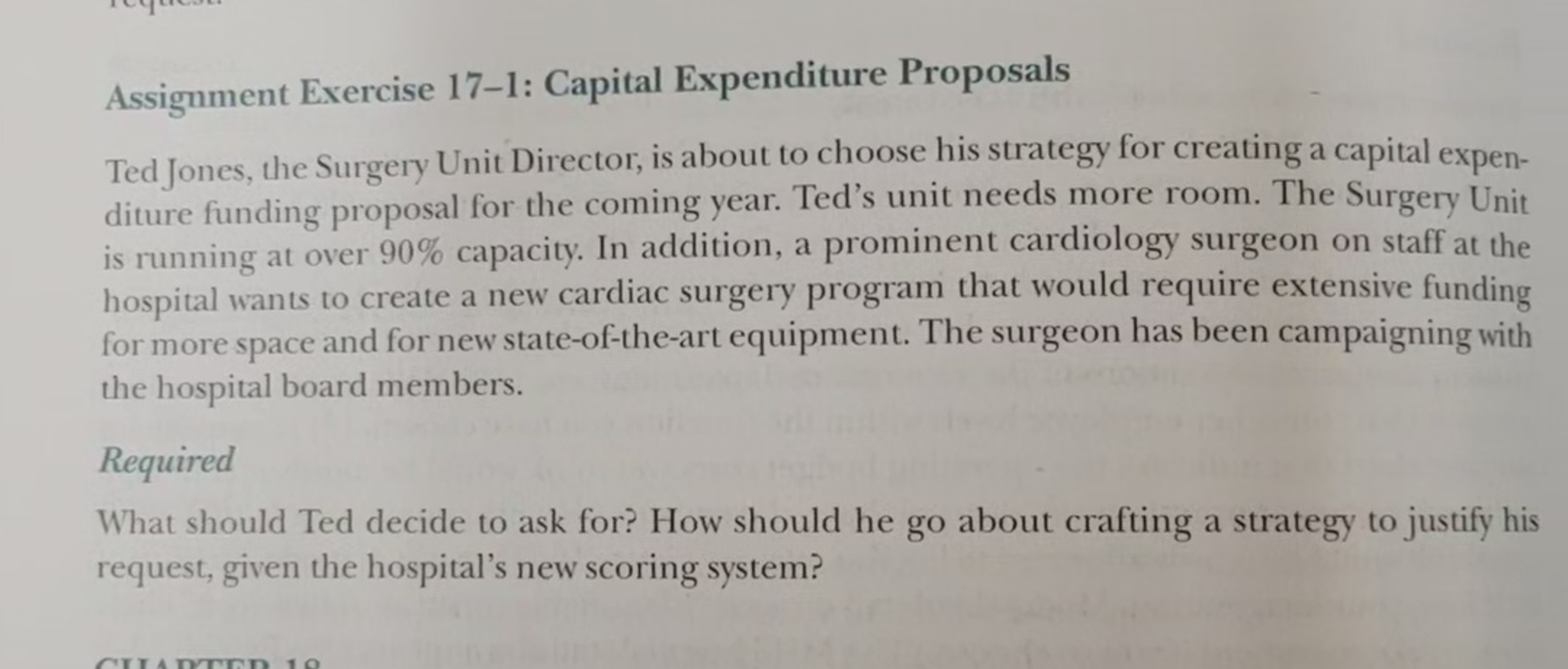 Solved Assignment Exercise 17-1: Capital Expenditure | Chegg.com