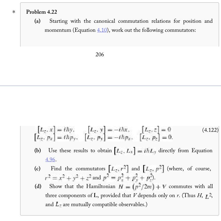 Solved Problem 4 22 A Starting With The Canonical