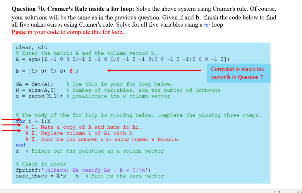 Solved Question 7: The following system of five equations | Chegg.com