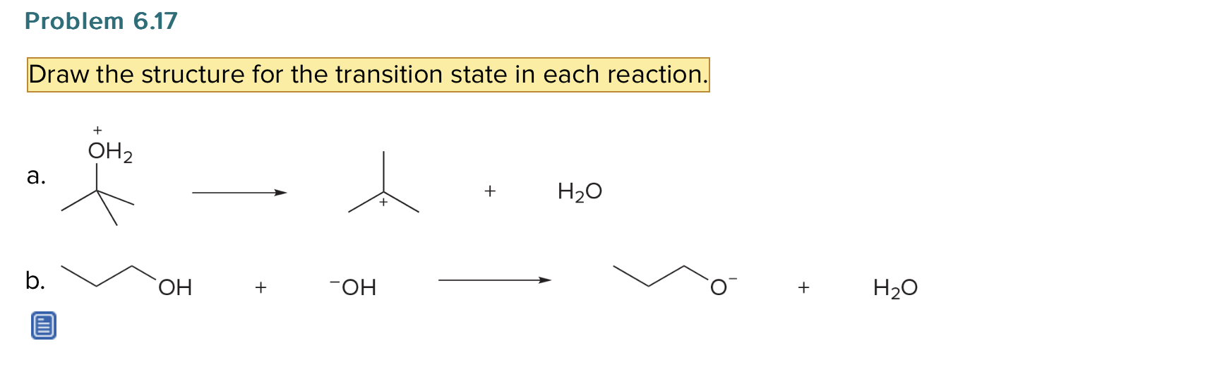 Solved Draw the structure for the transition state in each | Chegg.com