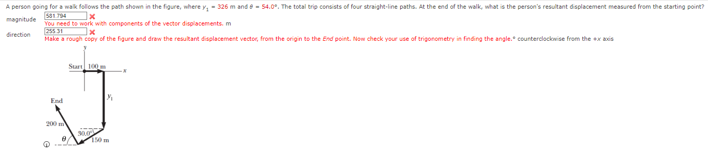 Solved magnitude You need to work with components of the | Chegg.com