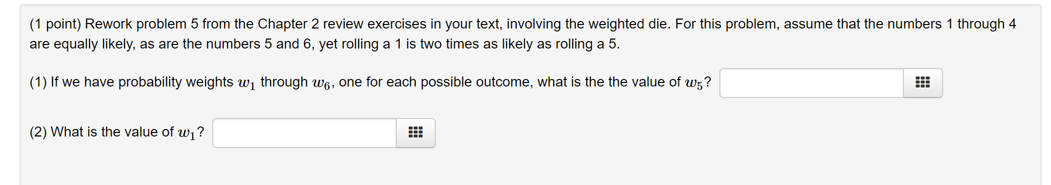 Solved (1 point) Rework problem 28 from section 3.1 of your | Chegg.com