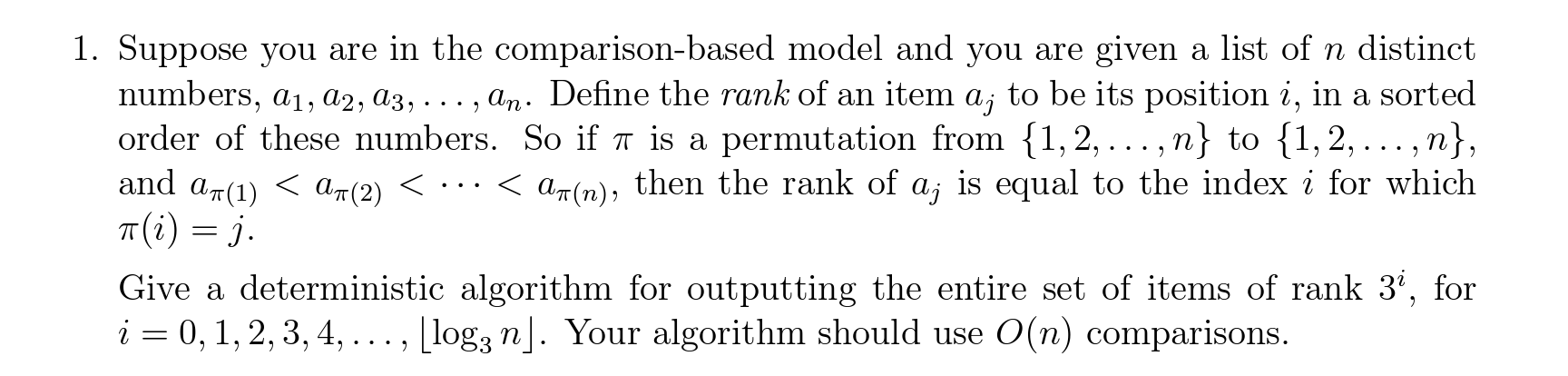 a 2 2 1. Suppose you are in the comparison-based | Chegg.com