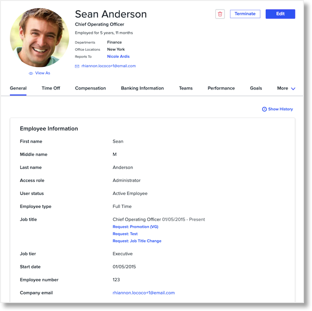 Solved Create an employee profile with fields for their | Chegg.com
