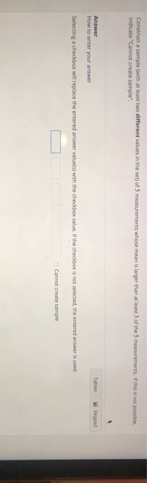 Solved Construct a sample (with at least two different | Chegg.com