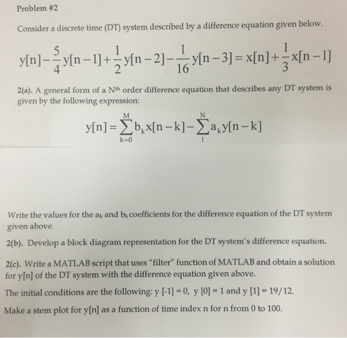 Solved Consider a discrete time (DT) system described by a | Chegg.com