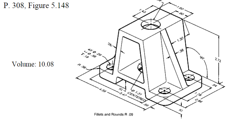 Solved ControlP. 308, ﻿Figure 5.148* ﻿Use Hole Wizard to | Chegg.com