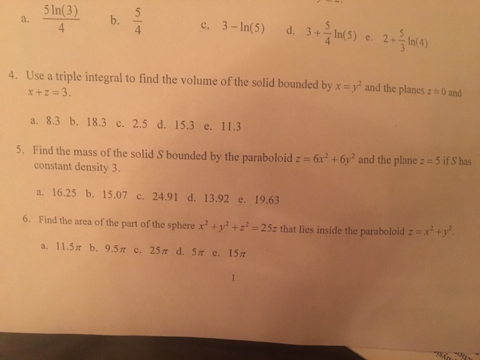Solved Use a triple integral to find the volume of the solid | Chegg.com