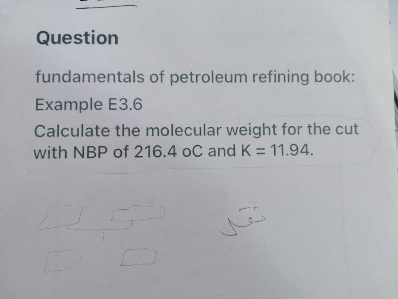 Solved Question fundamentals of petroleum refining book: | Chegg.com