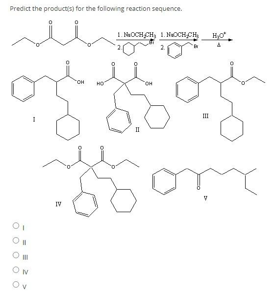 Solved Predict the product(s) for the following reaction | Chegg.com