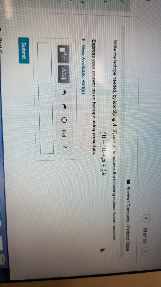 Solved 18 of 18 > Review | Constants 1 Periodic Table Write | Chegg.com