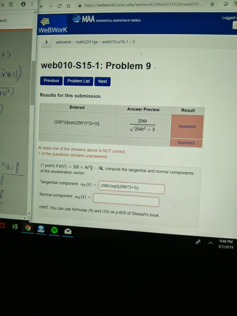 Solved O |( https://webwork2.uncc.edu/webwork2 | Chegg.com