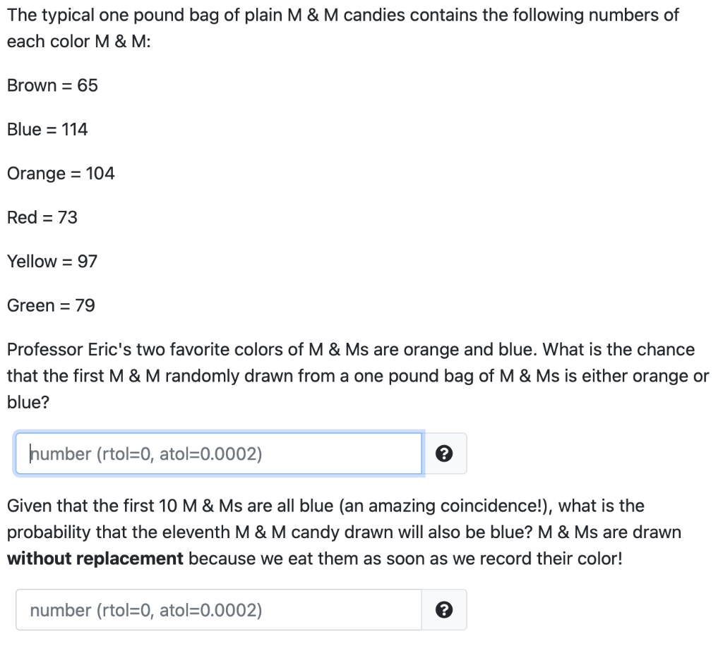 Solved The typical one pound bag of plain M & M candies | Chegg.com
