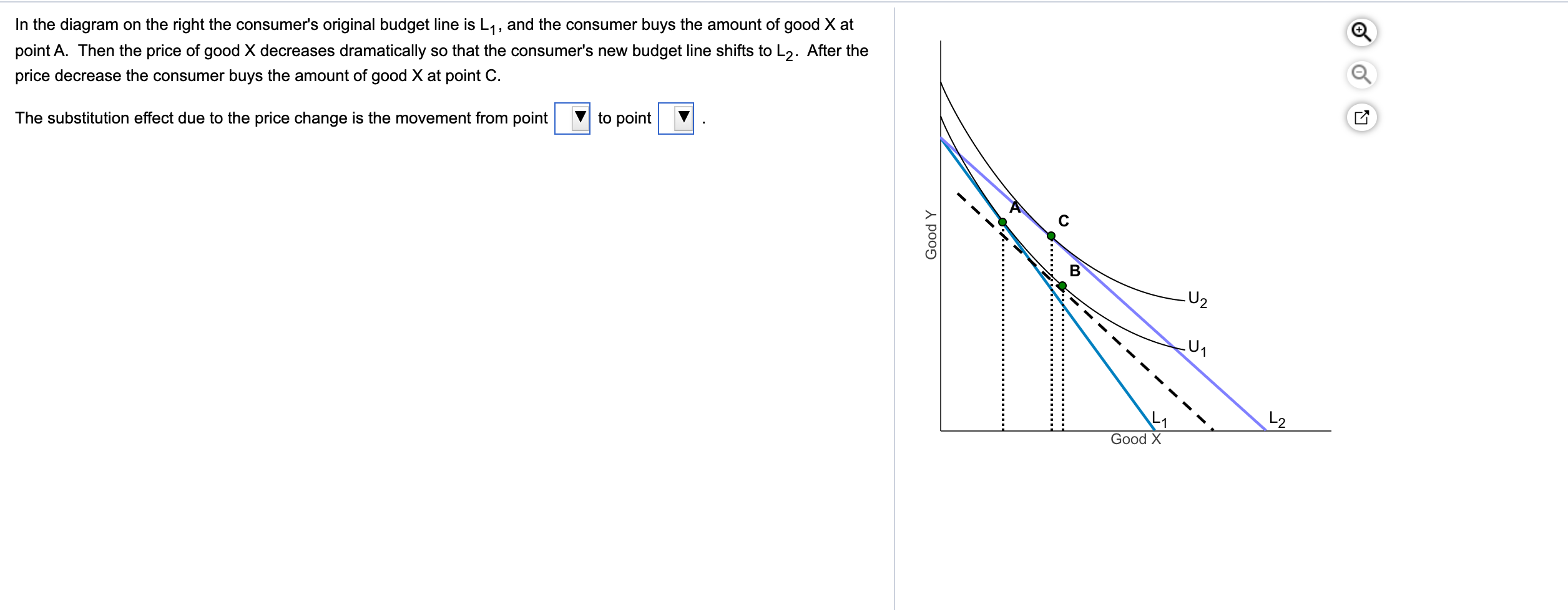 Solved Where is the substitution and income effect? Also | Chegg.com