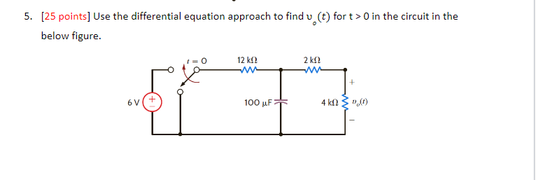 Solved 5. [25 points] Use the differential equation approach | Chegg.com