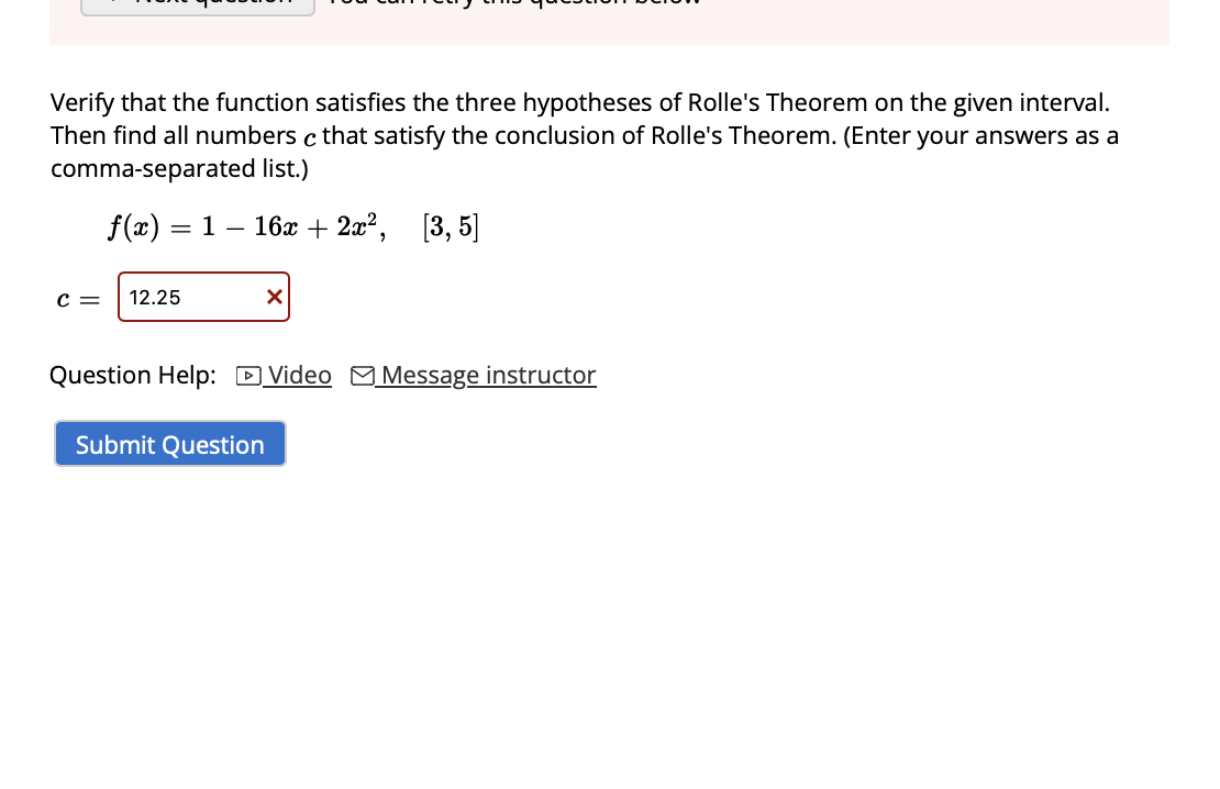 Solved Verify that the function satisfies the three | Chegg.com