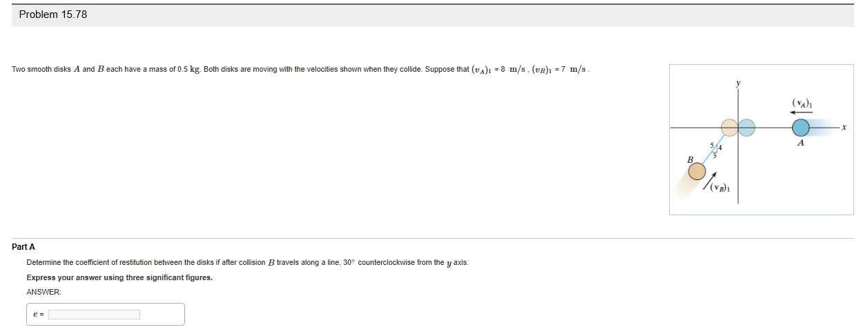 Solved Two smooth disks A and B ﻿each have a mass | Chegg.com