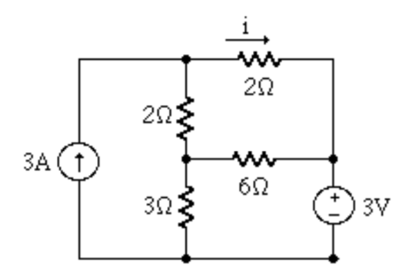 Solved Find the current labeled i in the circuit below using | Chegg.com
