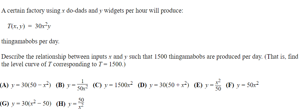 Solved A certain factory using x do-dads and y widgets per | Chegg.com