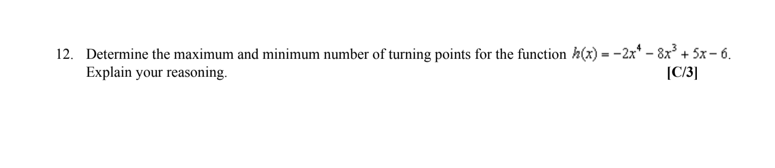 Solved 12. Determine the maximum and minimum number of | Chegg.com