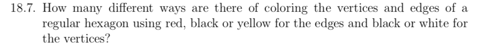 Solved 18.7. How many different ways are there of coloring | Chegg.com