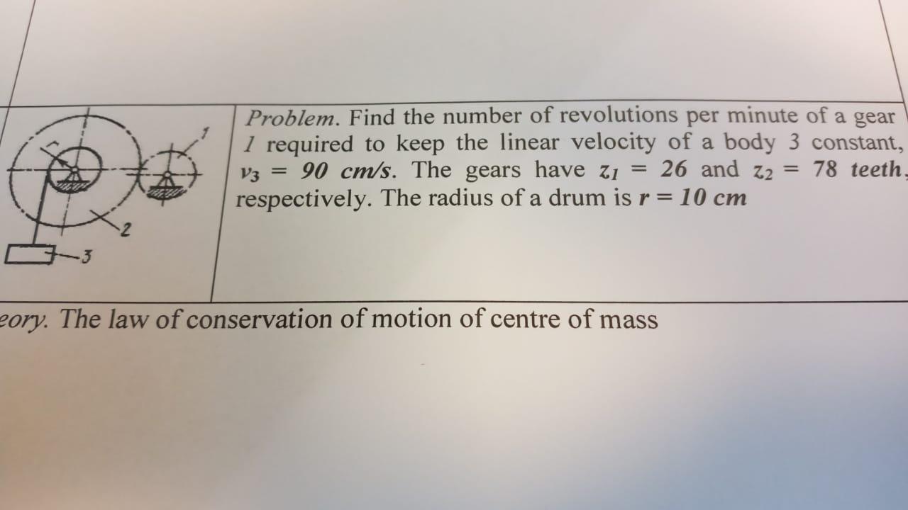 Solved Problem. Find the number of revolutions per minute of | Chegg.com