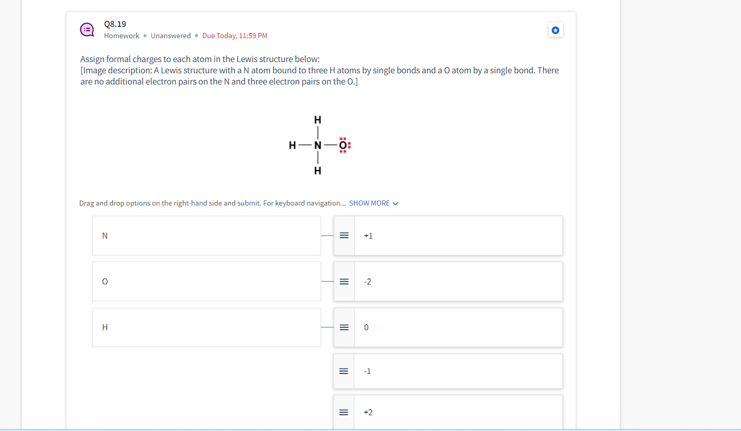 Solved Assign formal charges to each atom in the Lewis | Chegg.com
