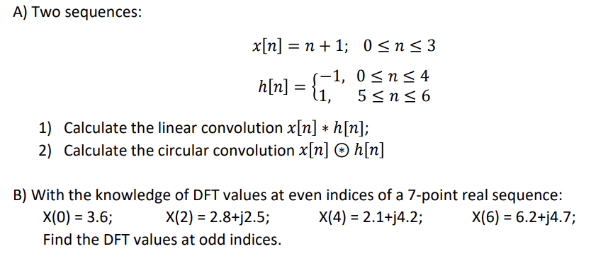 Solved A) ﻿Two | Chegg.com