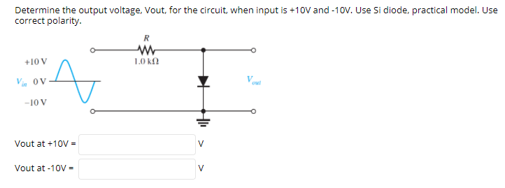 Solved Determine the output voltage. Vout for the circuit in | Chegg.com