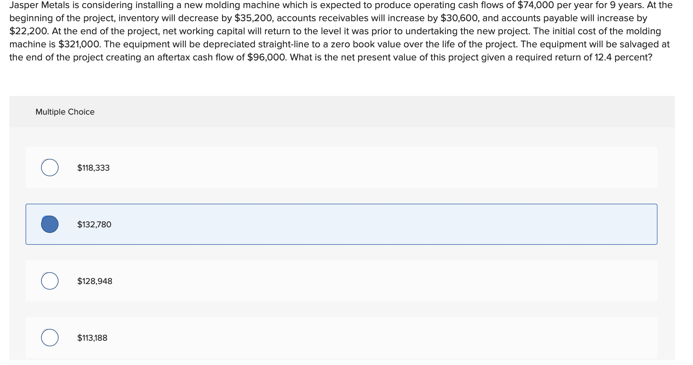Solved Jasper Metals is considering installing a new molding | Chegg.com