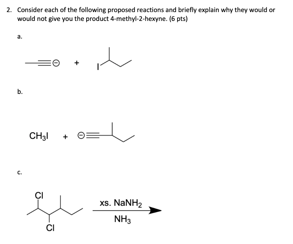 Solved 2. Consider each of the following proposed reactions | Chegg.com