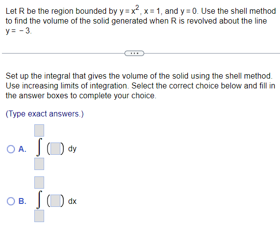 Solved Let R be the region bounded by y=x2,x=1, and y=0. Use | Chegg.com