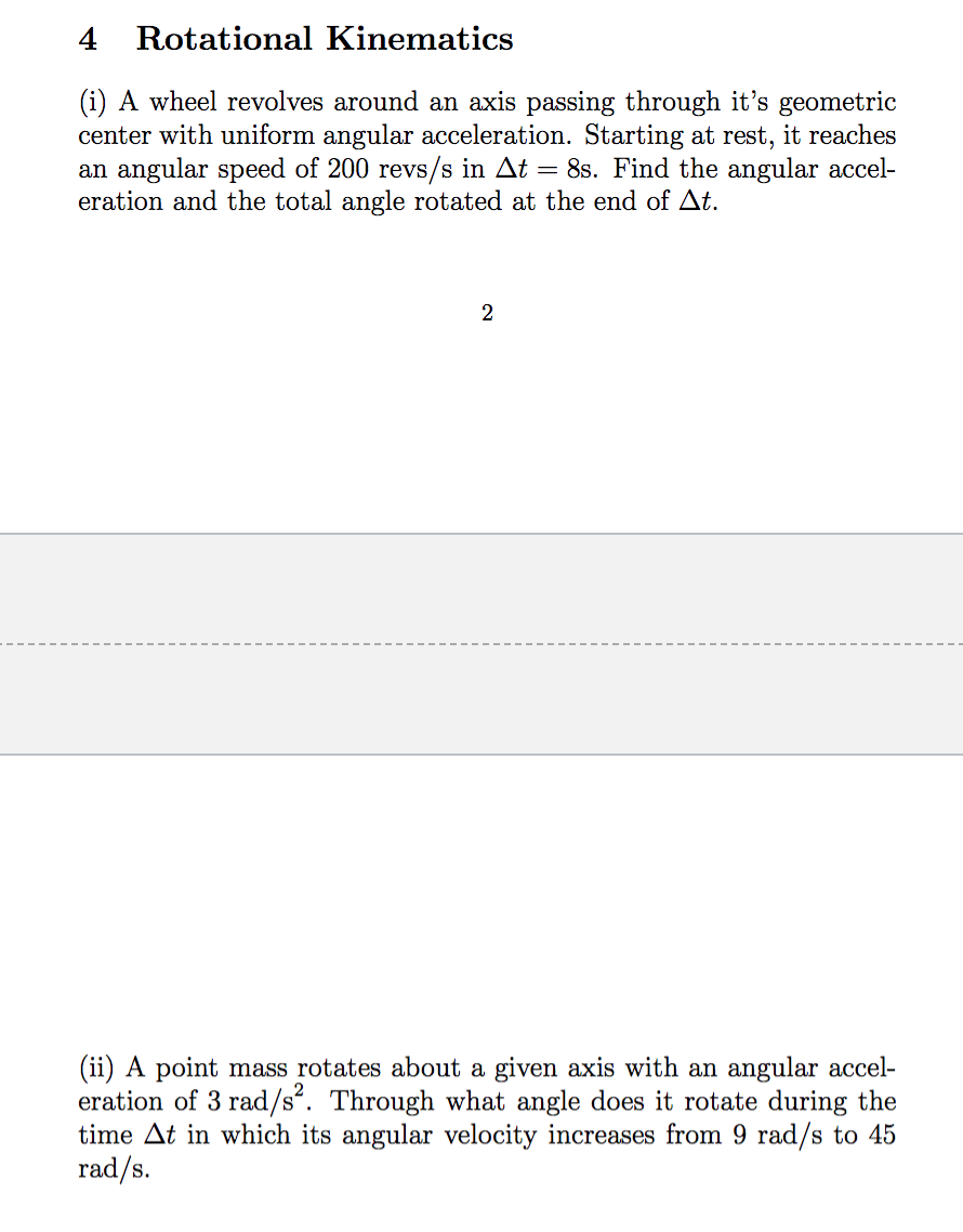 Solved 4 Rotational Kinematics (i) A wheel revolves around | Chegg.com
