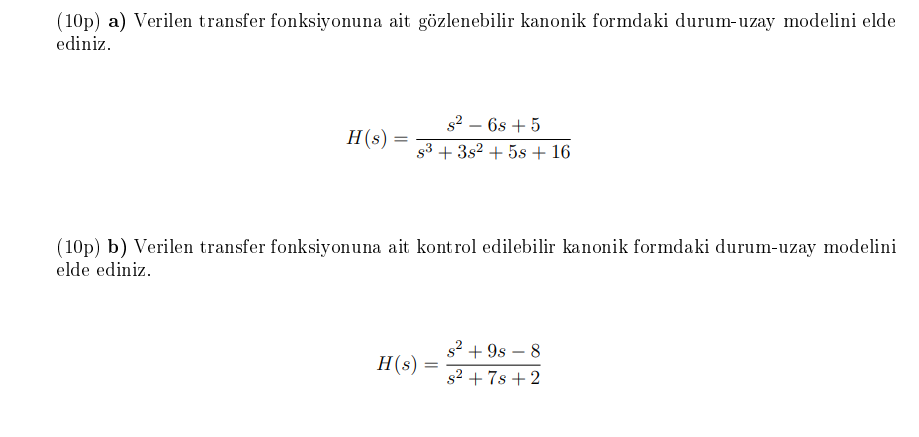 Solved a) ﻿Obtain the state-space model of the given | Chegg.com
