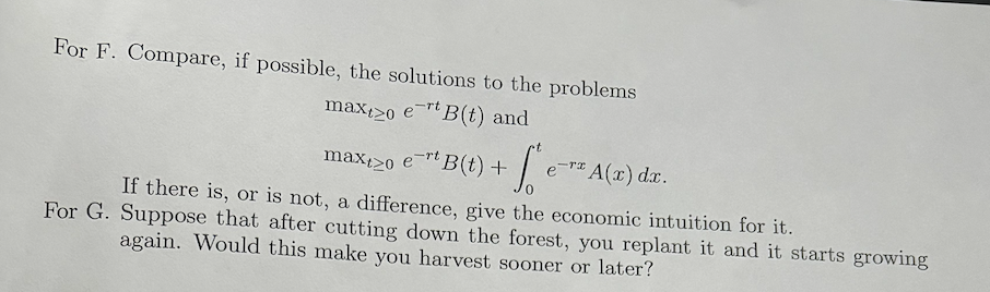 Solved For F. ﻿Compare, if possible, the solutions to the | Chegg.com | Chegg.com