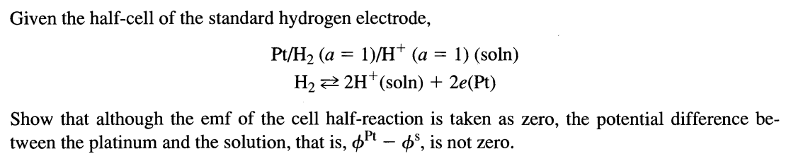Solved Given the half-cell of the standard hydrogen | Chegg.com