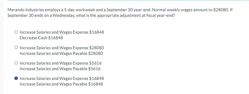 Solved Merando Industries employs a 5-day workweek and a | Chegg.com