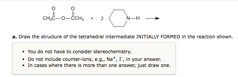 Solved CH3C-0-CCH3 - CCH3 + 2 N-H a. Draw the structure of | Chegg.com