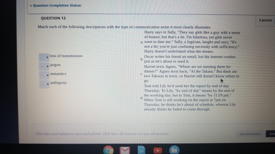 Solved s Question Completion Status QUESTION 13 3 points | Chegg.com