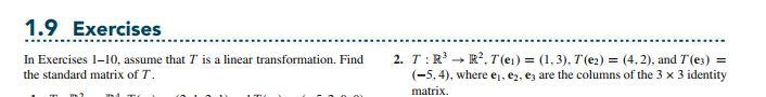 Solved 1.9 Exercises In Exercises 1-10, assume that T is a | Chegg.com
