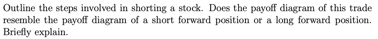 Solved Outline the steps involved in shorting a stock. Does | Chegg.com