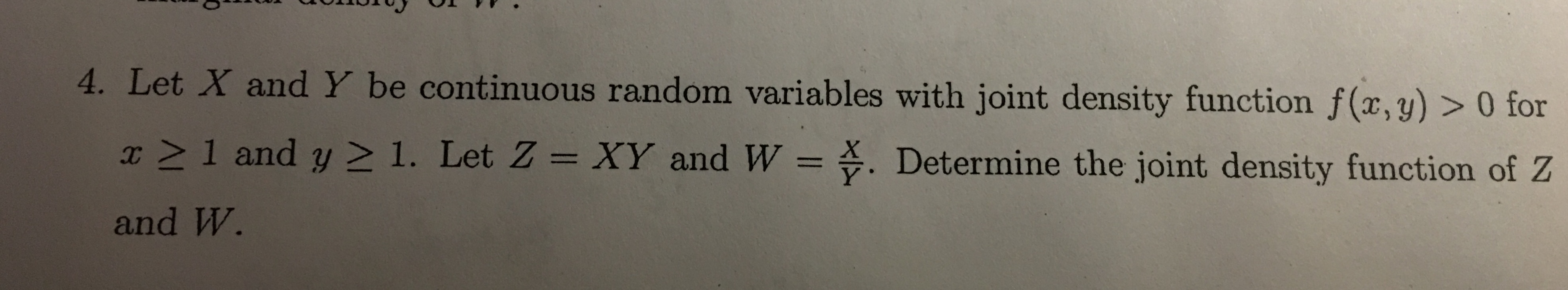 Solved 4. Let X and Y be continuous random variables with | Chegg.com