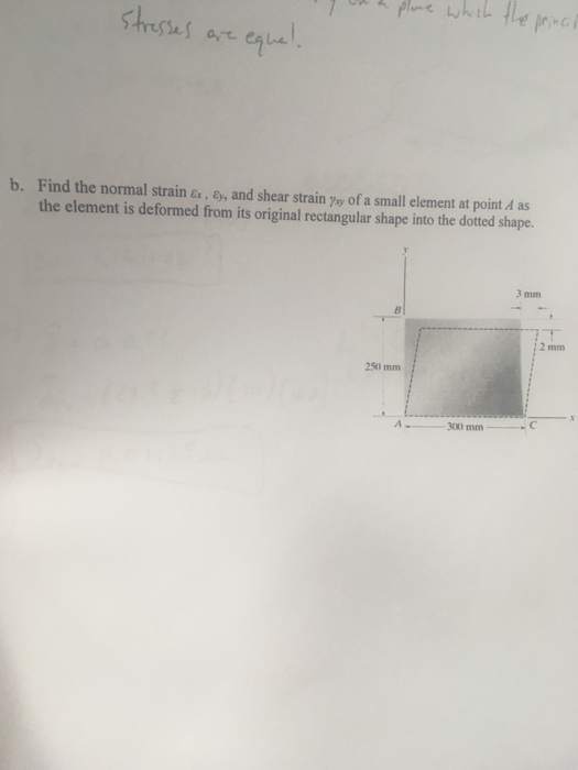 Solved Find the normal strain epsilon_x, epsilon_y, and | Chegg.com