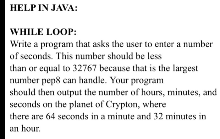Solved HELP IN JAVA: WHILE LOOP: Write a program that asks | Chegg.com